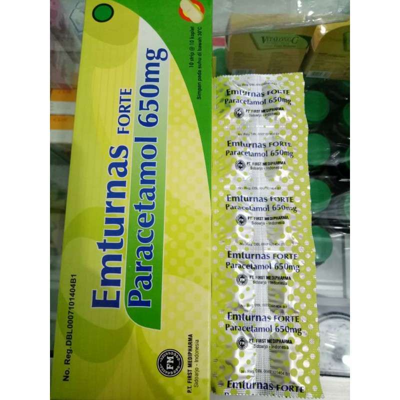 Jual EMTURNAS FORTE - Paracetamol 650mg (1 Strip @10 tablet) di Seller ...