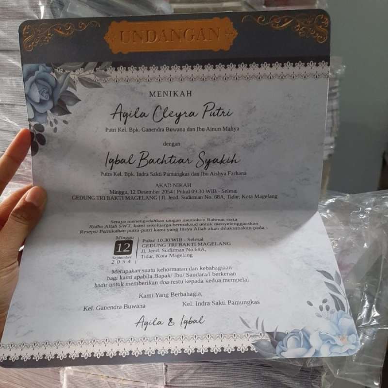 Promo Cetak Kartu Undangan Pernikahan Maliq 79 Desain Cantik Rustic ...