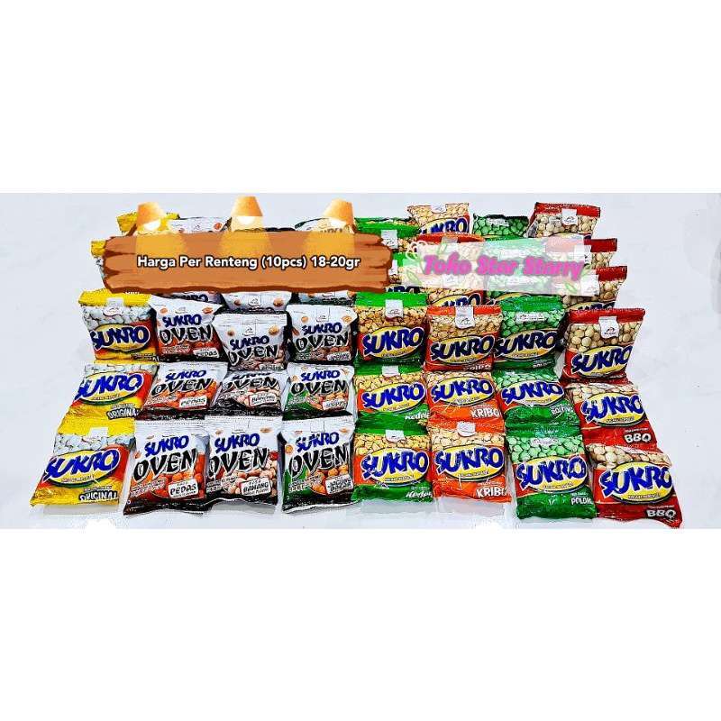 Jual [per Renteng] Kacang Sukro 12-20gr Renceng Isi 10 Pcs Kacang Sukro ...