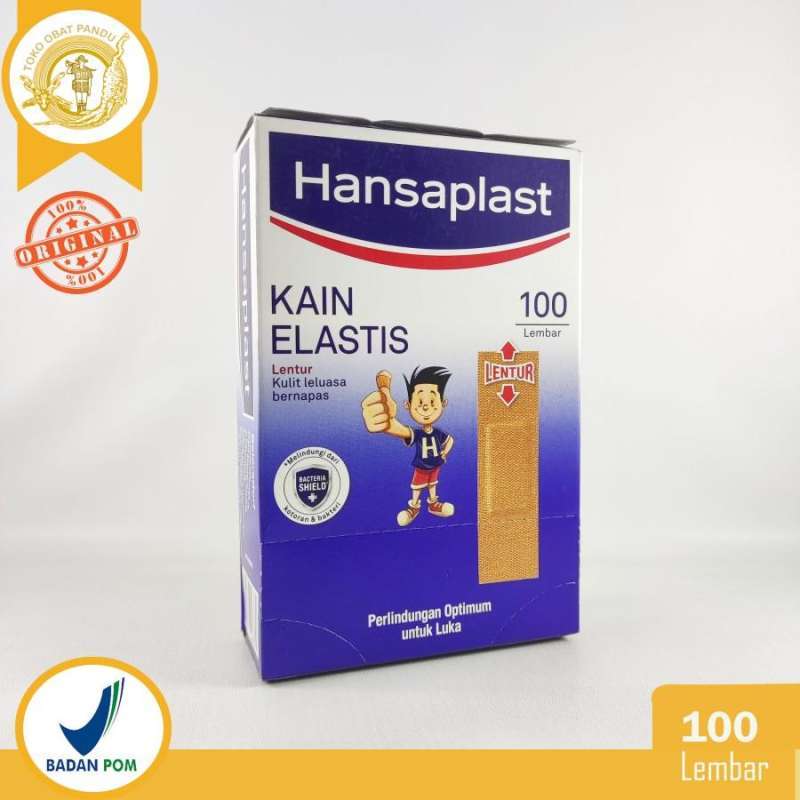 Jual HANSAPLAST KAIN ELASTIS STANDARD (100 LEMBAR) / PLASTER / PLESTER ...