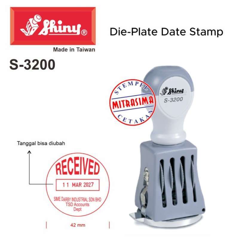 Jual Stempel Shiny S-3200 ( Custom Die Plate Dater S3200 Tipe S 3200 ) Di Seller Mitrasima ...