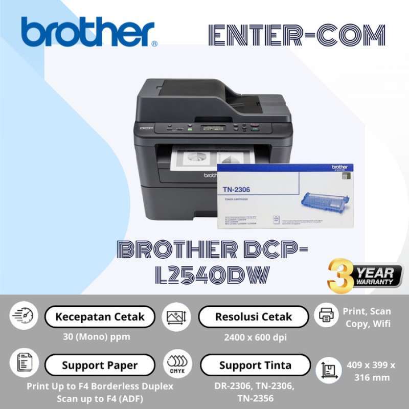 Promo Printer Brother Laser Dcp- L2540Dw A4 Duplex Wireless-Garansi Resmi Diskon 4% di Seller ...