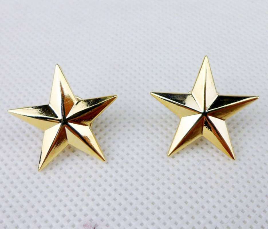Promo Golden US Navy Military Brigadiers One Star Badge Insignia Pin ...
