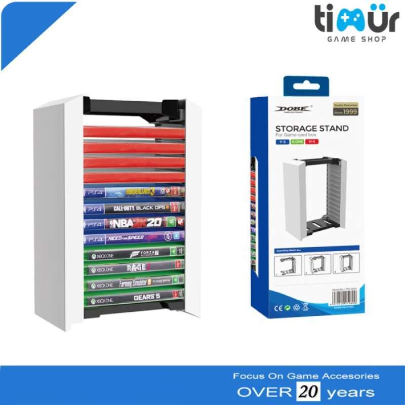 Promo Rak Storage Stand Tower Tempat Disc Kaset Nintendo Switch Xbox ...