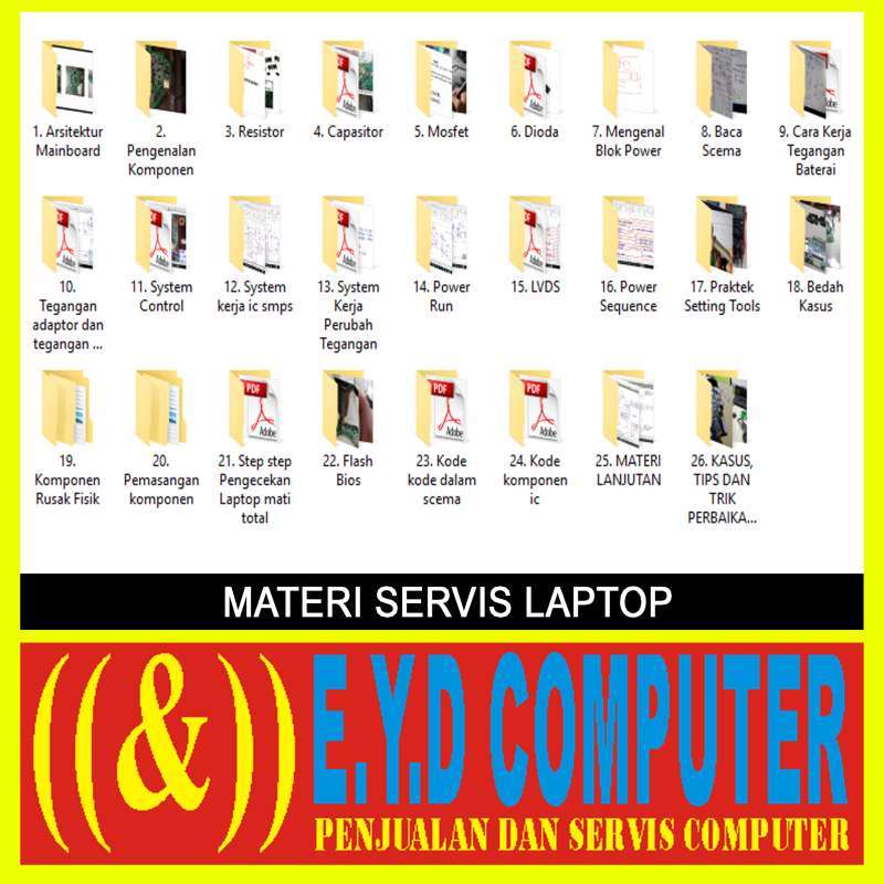 Jual Materi Servis Mainboard Laptop Untuk Teknisi Mahir Handal Profesional Tutorial Servis Mobo ...
