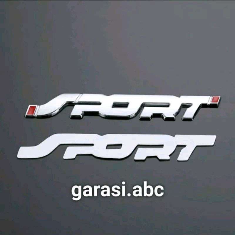 Jual Stiker Emblem Badge Body Sport Timbul 3d Sticker Tulisan Logo Krom ...