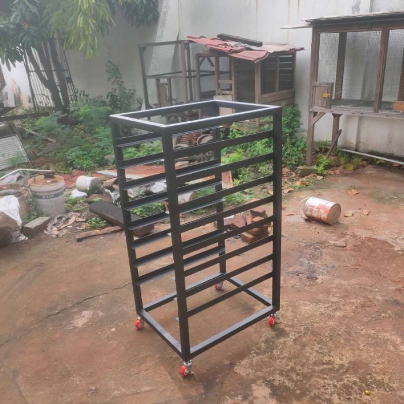 Jual Custom Order Trolley Roti / Rak Roti / Food Trolley / Bakery ...