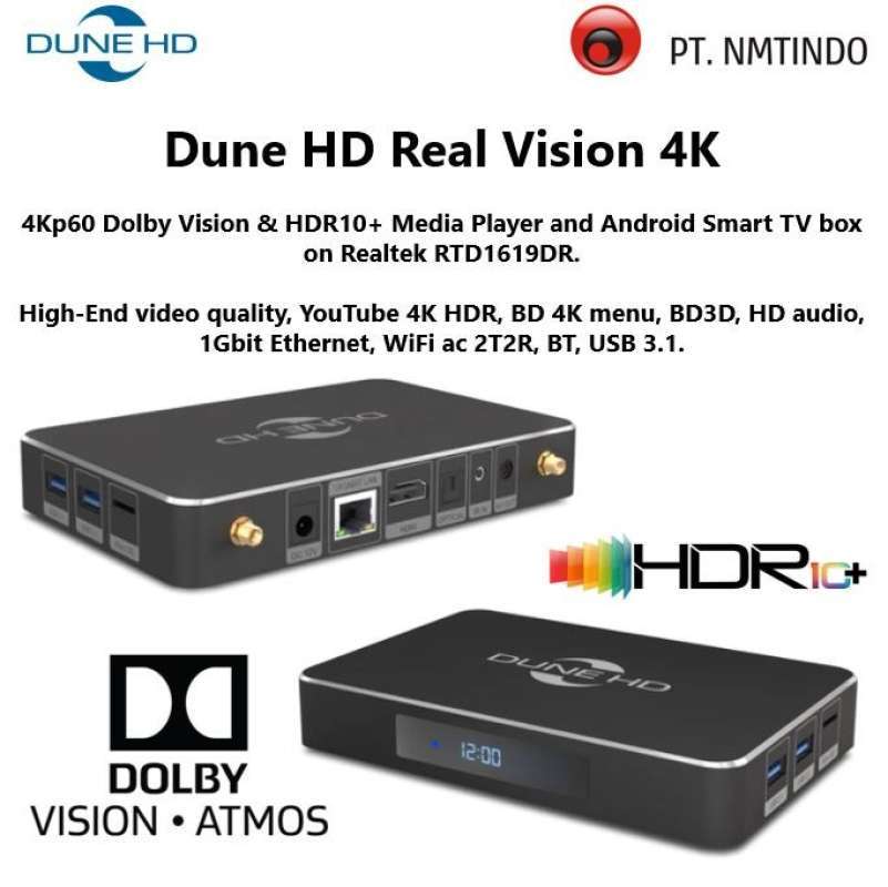 Promo Dune Hd Real Vision 4K Dolby Vision & Hdr10+ Media Player + Android Tv Diskon 4% di Seller ...