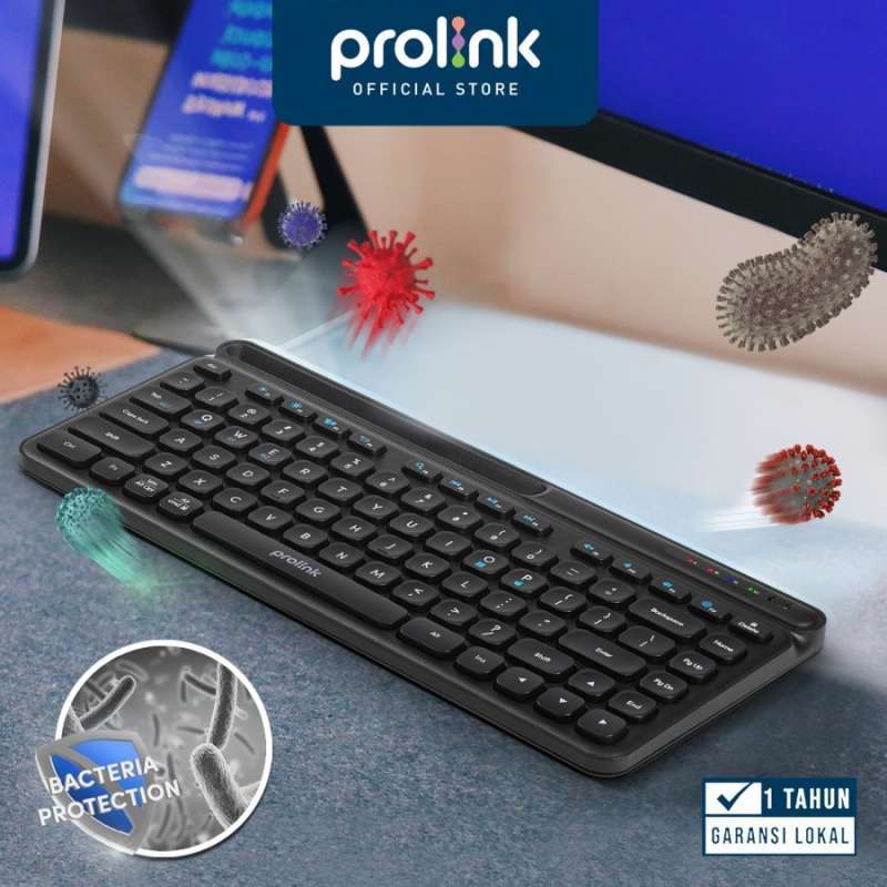 Jual Prolink Keyboard Wireless Bluetooth Multi-device Slim | Anti ...