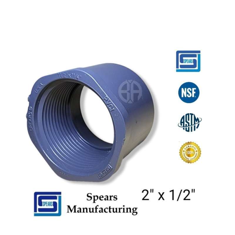 Promo Reducer Bushing Pvc Size 2 X 1/2 Inch Sch80 Spig X Fipt Ansi ...