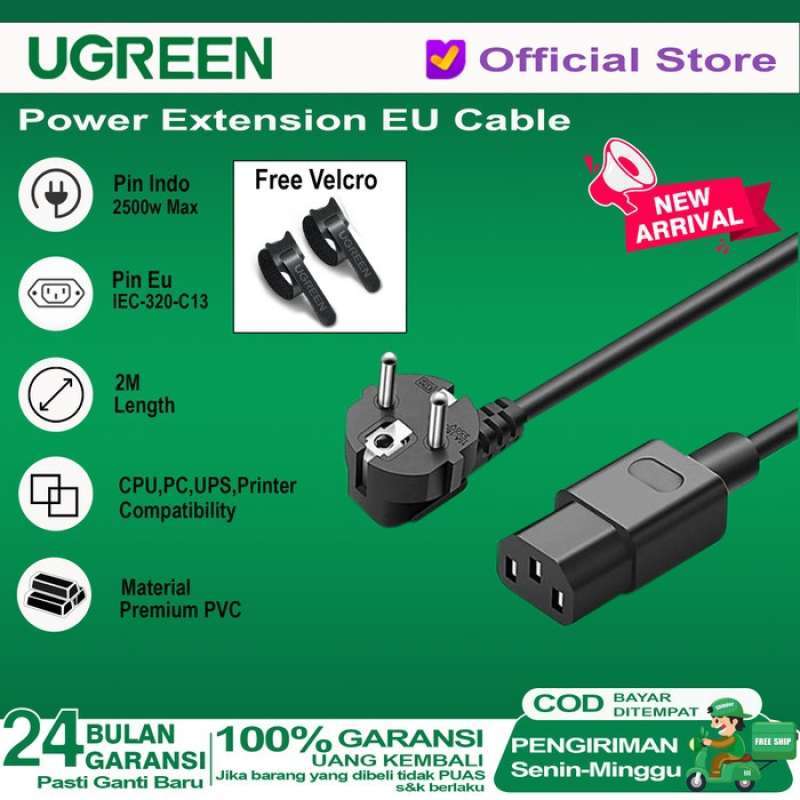 Promo Ugreen Kabel Power Cpu Pc Ups Printer 2 Meter 15364 Diskon 46% Di Seller Mpro Multi ...