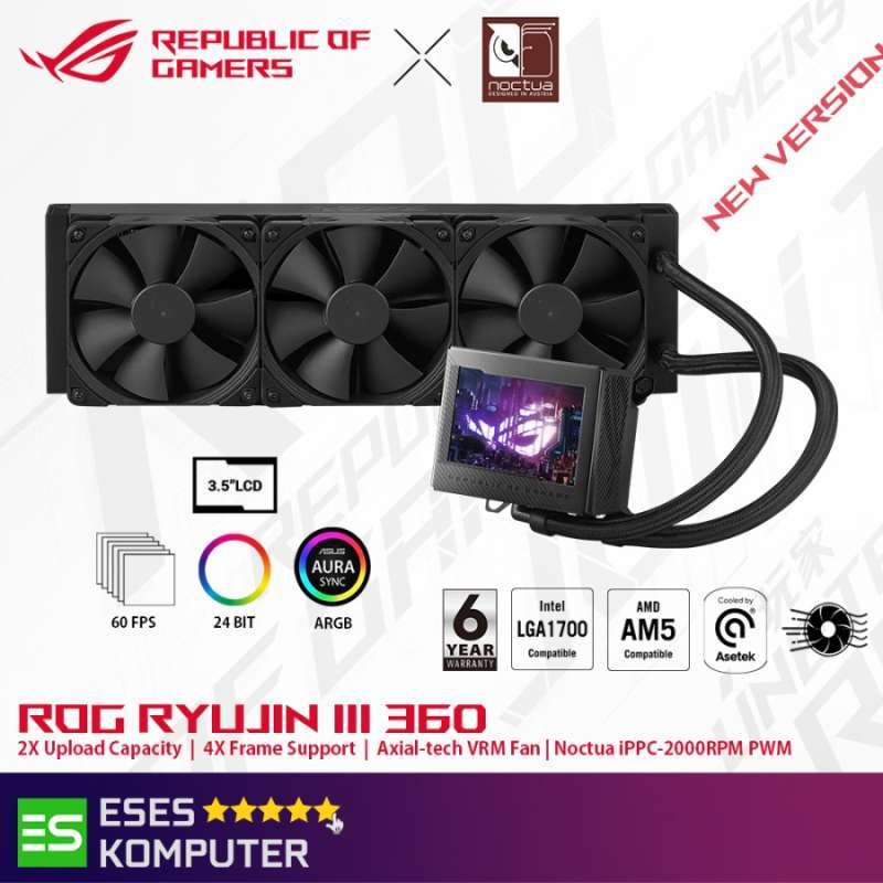 Jual Asus Rog Ryujin Iii 360 Aio Liquid Cpu Cooler 360mm 3.5 Lcd ...