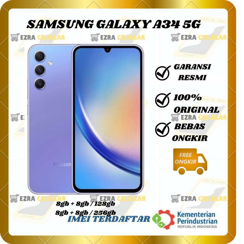 Promo Samsung Galaxy A34 5G 8gb + 128gb ( Free Adaptor ) Diskon 16% di Seller Ezra Cellular ...