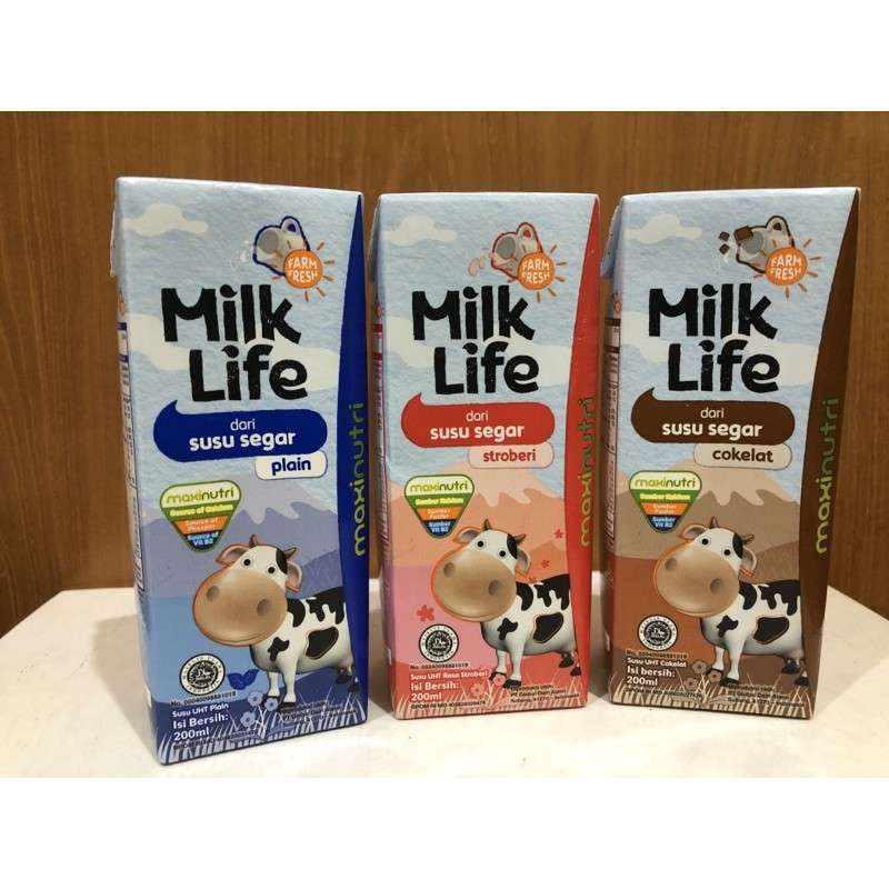Jual Milklife Uht [200 Ml X 24 Pcs | 1 Karton] Milk Life - Coklat Di ...