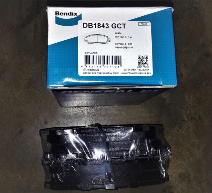 Jual Kampas Rem Depan Honda Crv Gen3 Dan Gen4 Bendix Brake Pad Db 1843 ...