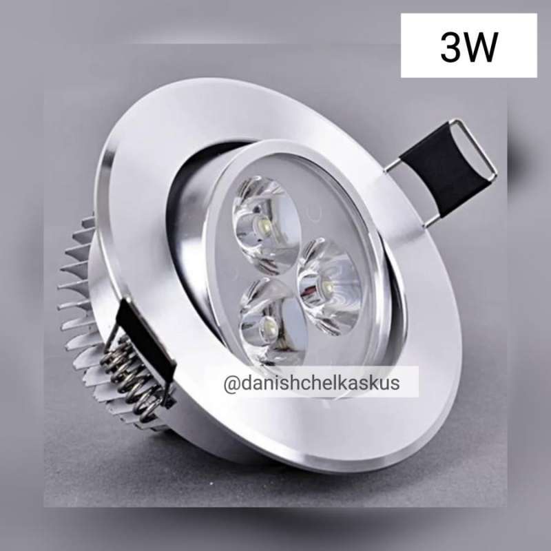 Jual 3 Watt Led Ceiling Downlight Spotlight Lampu Plafon Komplit ...