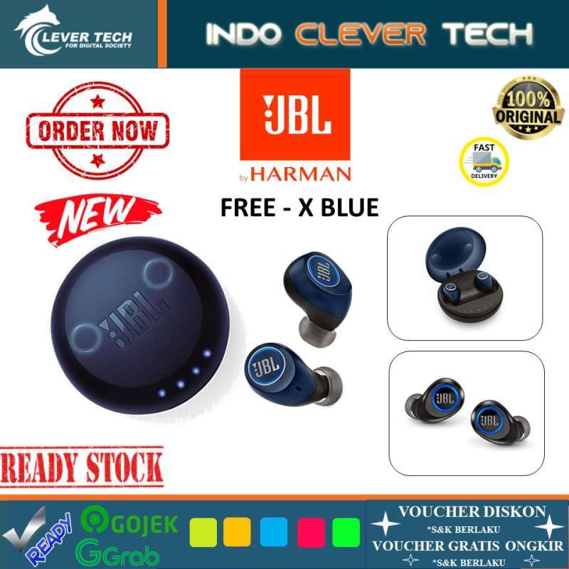 Promo JBL Free X Blue Bluetooth True Wireless In-Ear Headphones Diskon ...
