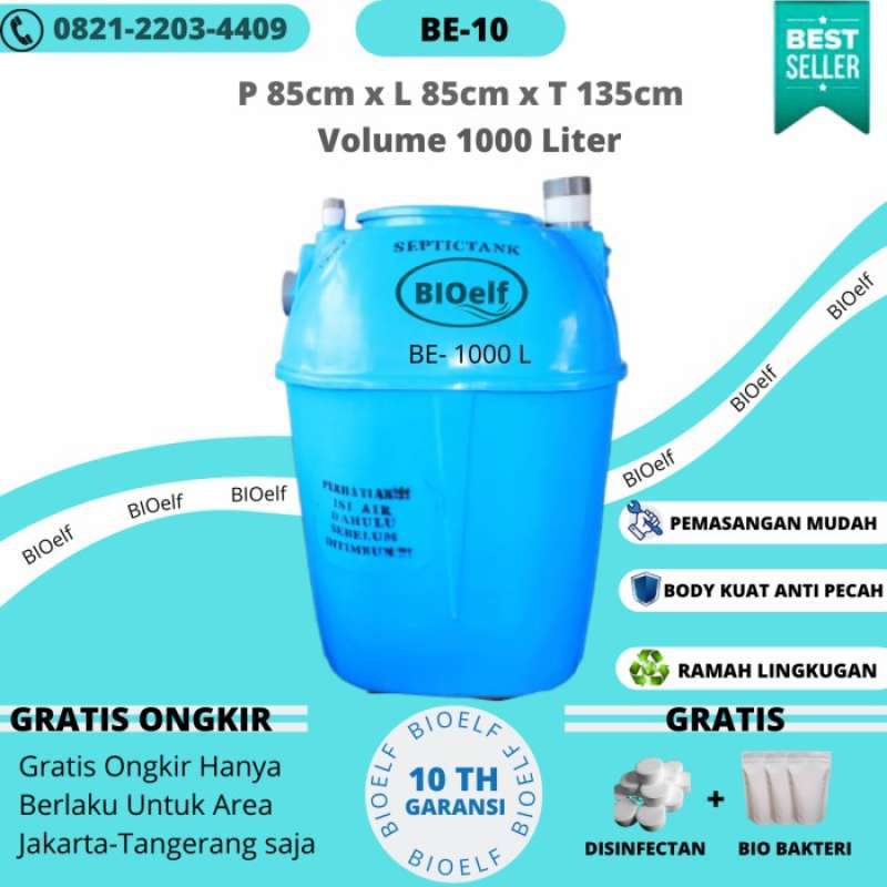 Promo Septic Tank 1000 Liter Tangki Bio Septictank, Biotech, Biofil ...