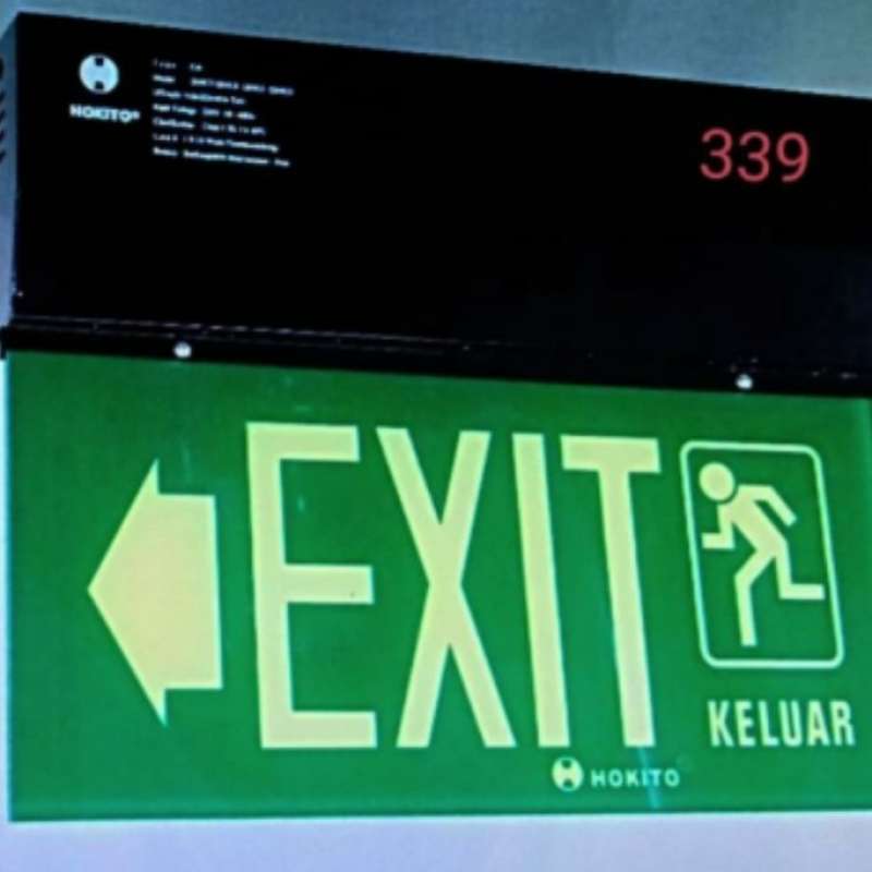 Promo Lampu Emergency Exit Hokito Hkt 339 Model Gantung Diskon 17% di ...