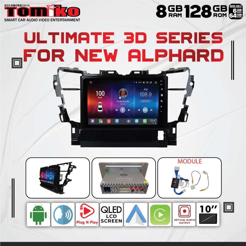 Jual Head Unit Android Tomiko 1055 OEM Series for New Alphard with ...