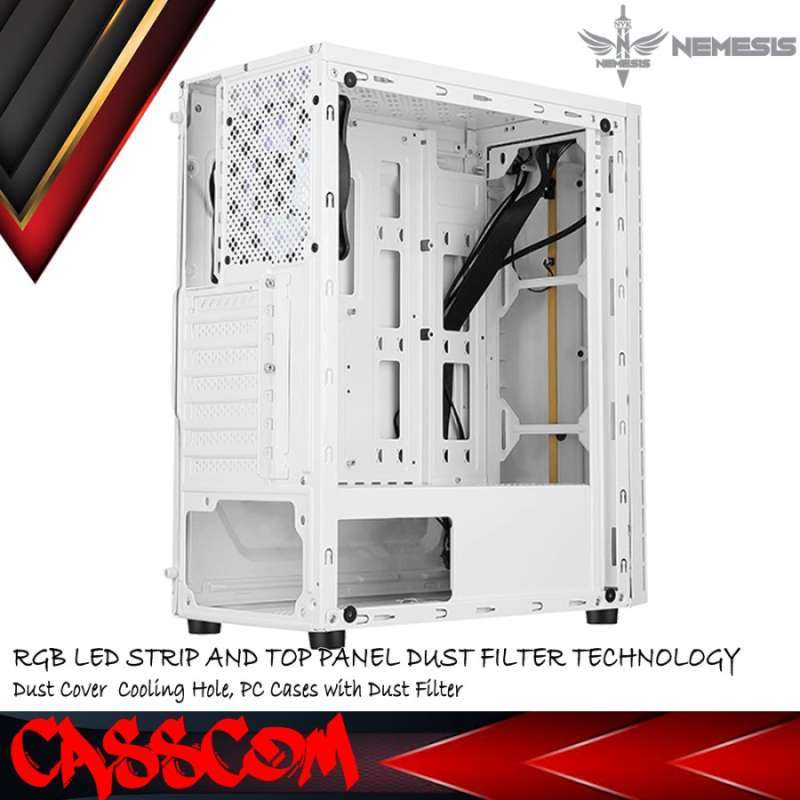 Jual Casing Pc Nyk Nemesis T50 Imoogi White Gaming Case Free 1 Fan Di ...