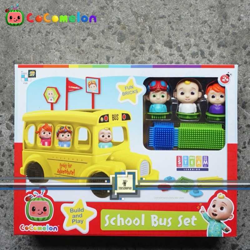 Jual Cocomelon School Bus Set Fun Bricks ORIGINAL STEAM STEM Toys ...