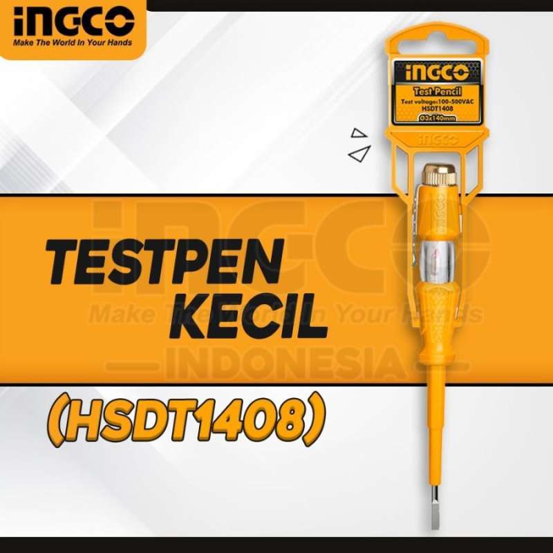 Jual INGCO Test Pencil Testpen Listrik 220V 500VAC Obeng Test Pen Saku ...