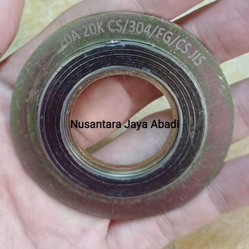 Jual Swg / Spiral Wound Gasket Besi/Carbon Steel Jis 20K 3/4 Inchi Dn ...