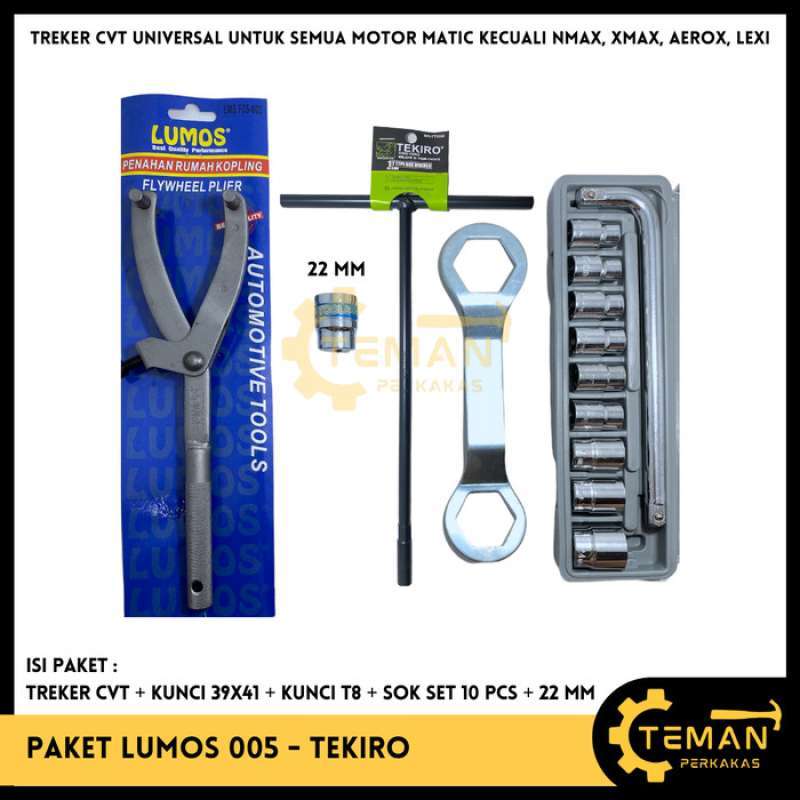 Promo PAKET KOMPLIT Treker CVT Motor Matic T8 TEKIRO + BONUS MATA 22 MM ...