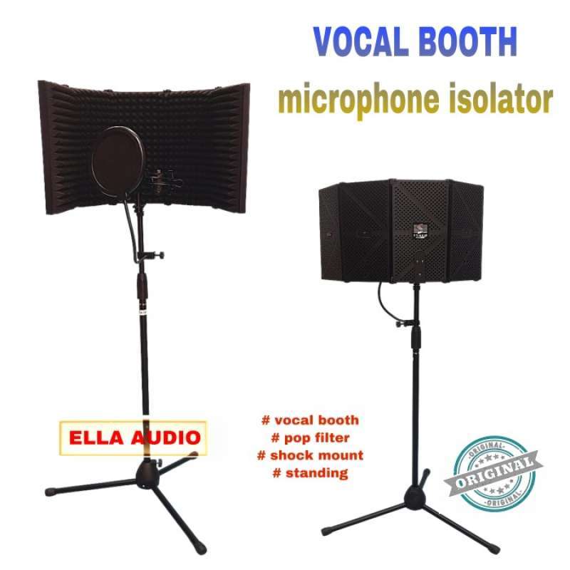 Promo vocal booth with stand filter microphone isolator Diskon 33% di ...