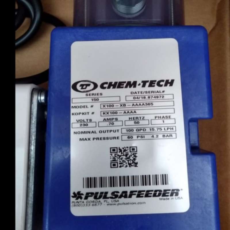 Promo Dosing Pump Chem Tech Seri 150-100 - Kap.15,7 Lph Press 4 Bar ...