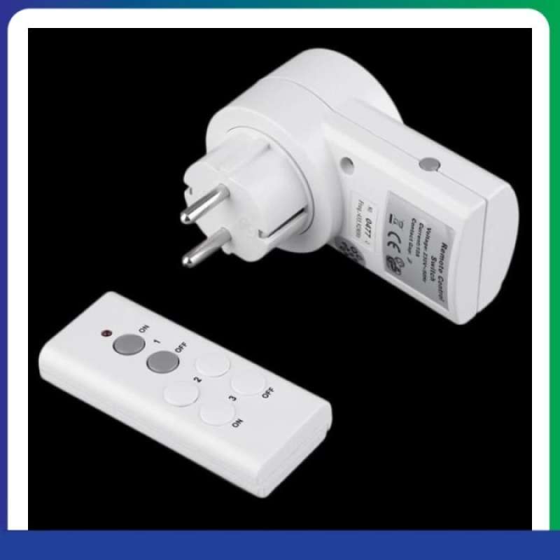 Promo Stop Kontak Wireless Remote Control Socket 1 stok kontak 1 remote ...