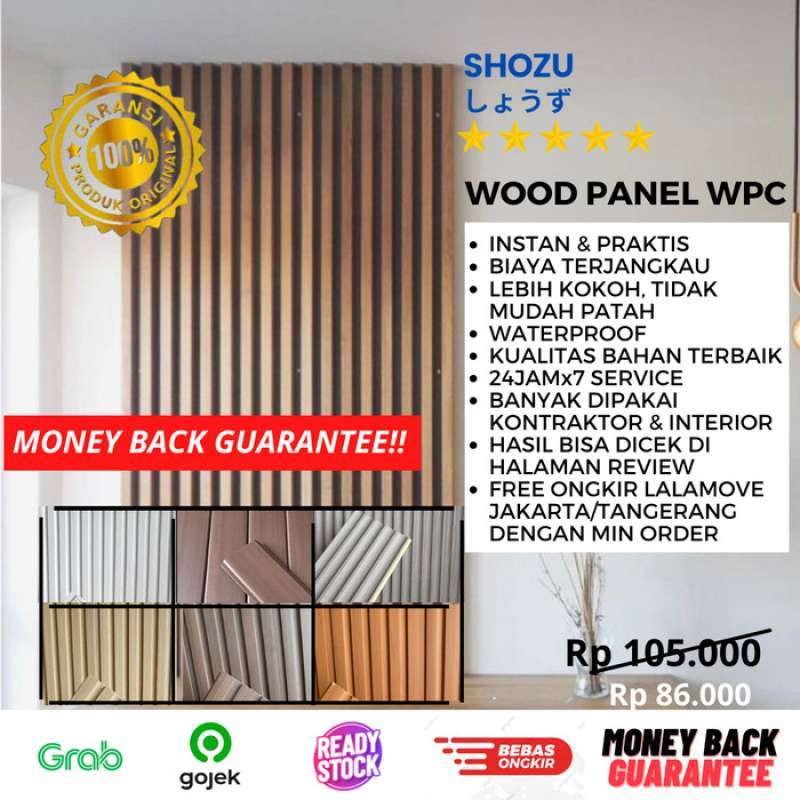 Promo WOOD PANEL 3D WPC Wallpanel PVC Kayu Diskon 23% di Seller Ha El ...
