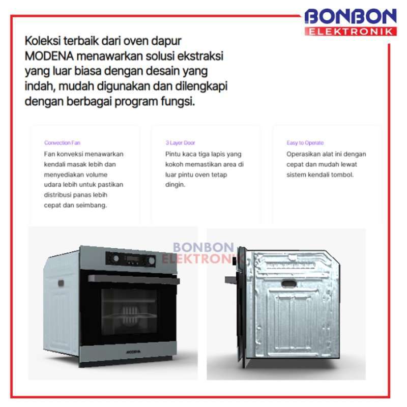 Jual Modena Built-in Electric Oven 67l Bo-4630 / Bo 4630 Oven Tanam Di ...