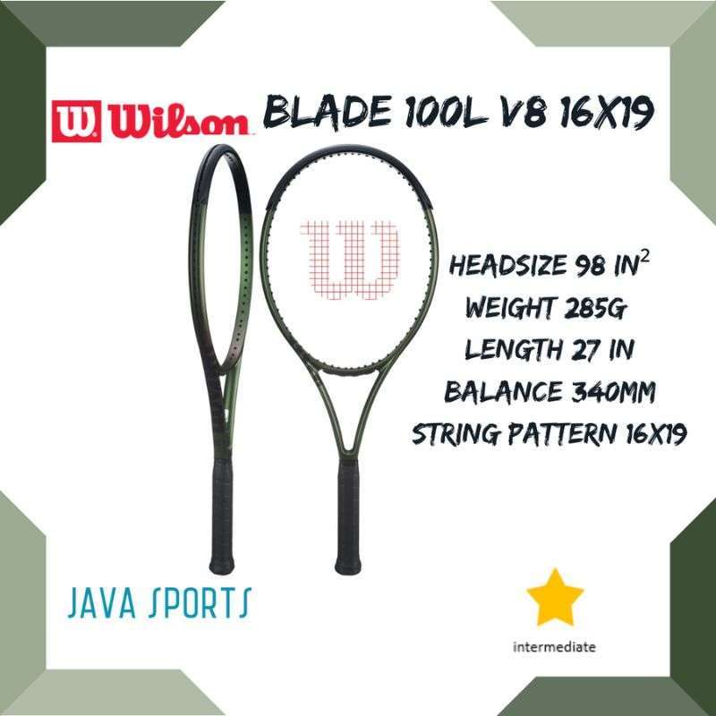 Jual Raket Tenis Wilson Blade 100l V8 | Intermediate | 285g | 100 In² Di Seller Java Sports ...