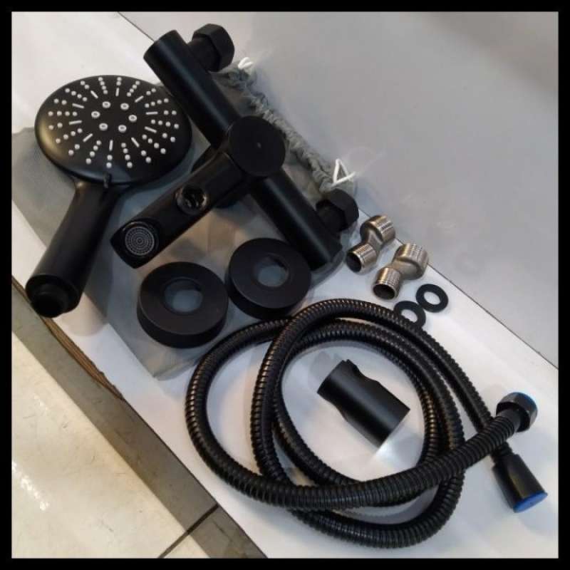 Jual Padova 009 Kran Mixer Shower Bathtub Hitam Black Matt Air Panas ...