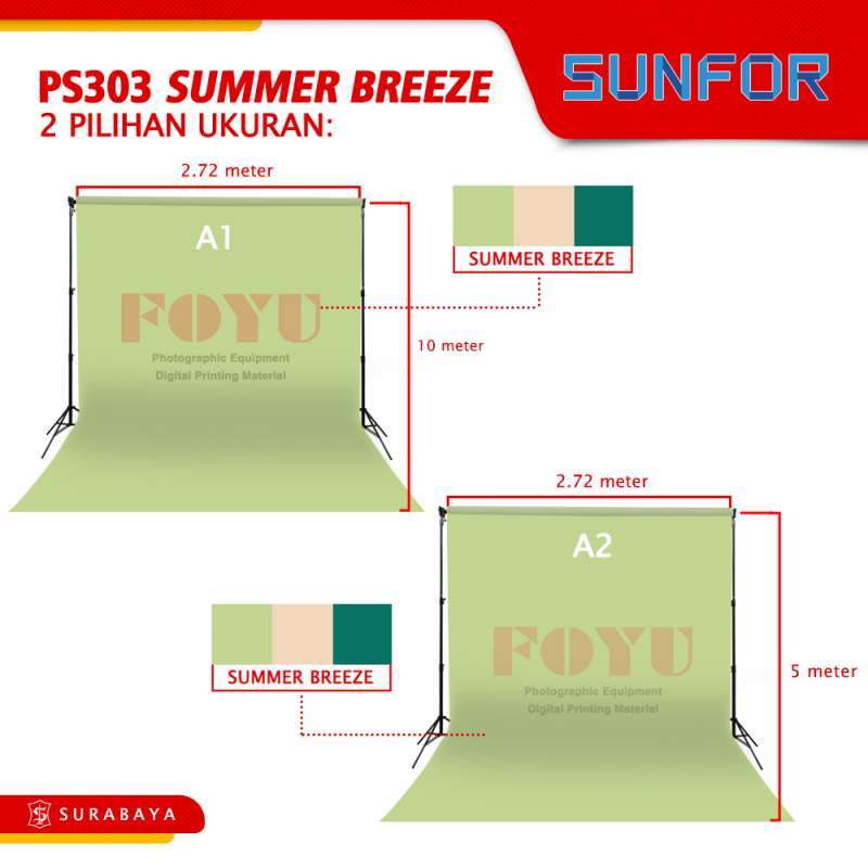 Jual Bundle 3 Warna Background Backdrop Layar Studio Foto Video Paper ...