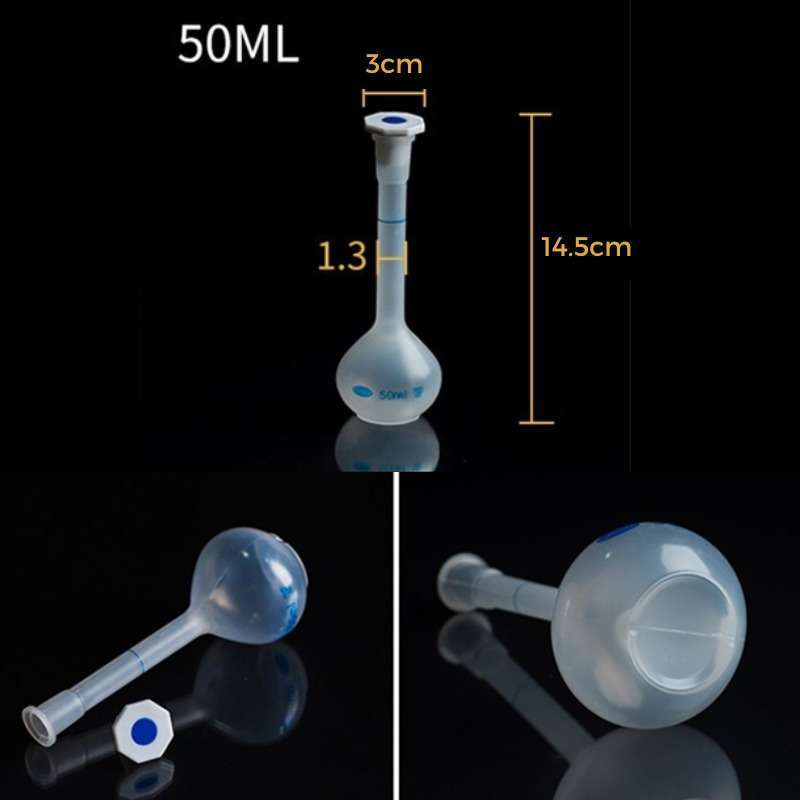 Jual Gelas Ukur Laboratorium Bentuk Labu + Tutup Volumetrik / Labu Ukur ...