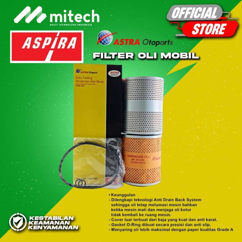 Jual Filter Oli Aspira Me064356 Truck Mitsubishi Fuso 6d22 / 8dc9 ...