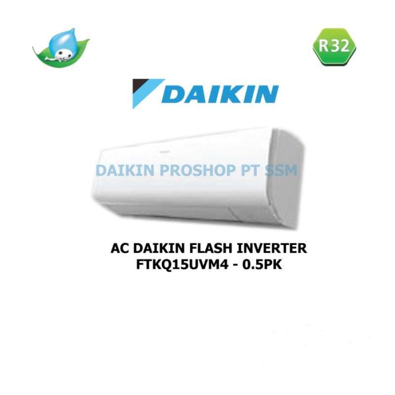 Jual AC Daikin Flash Inverter 1/2 PK Type FTKQ15UVM4 di Seller Pangeran ...