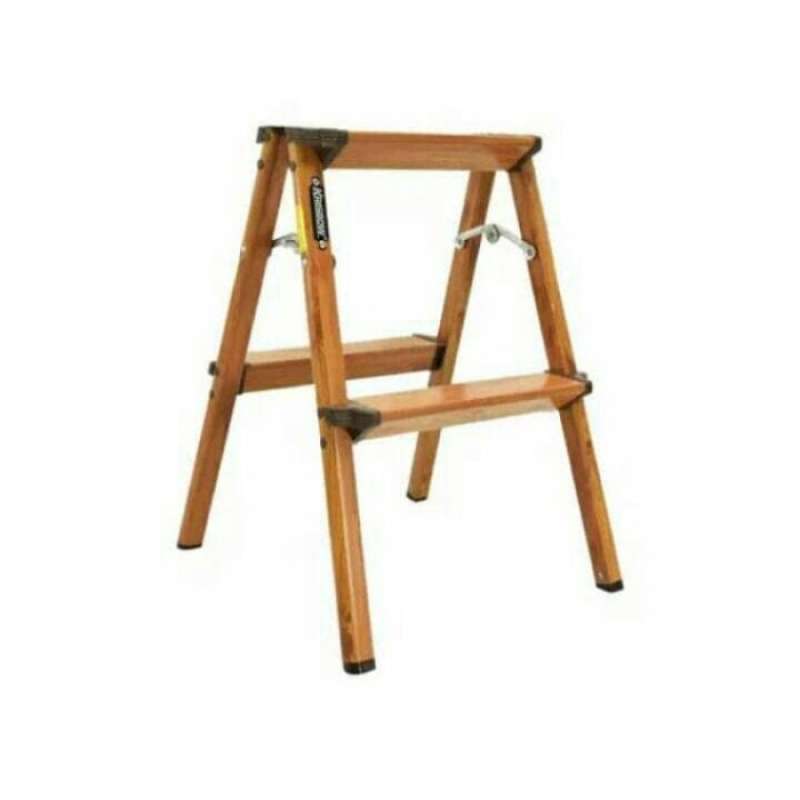 Promo KRISBOW Tangga Aluminium 2 Step Motif Kayu Diskon 7% di Seller ...