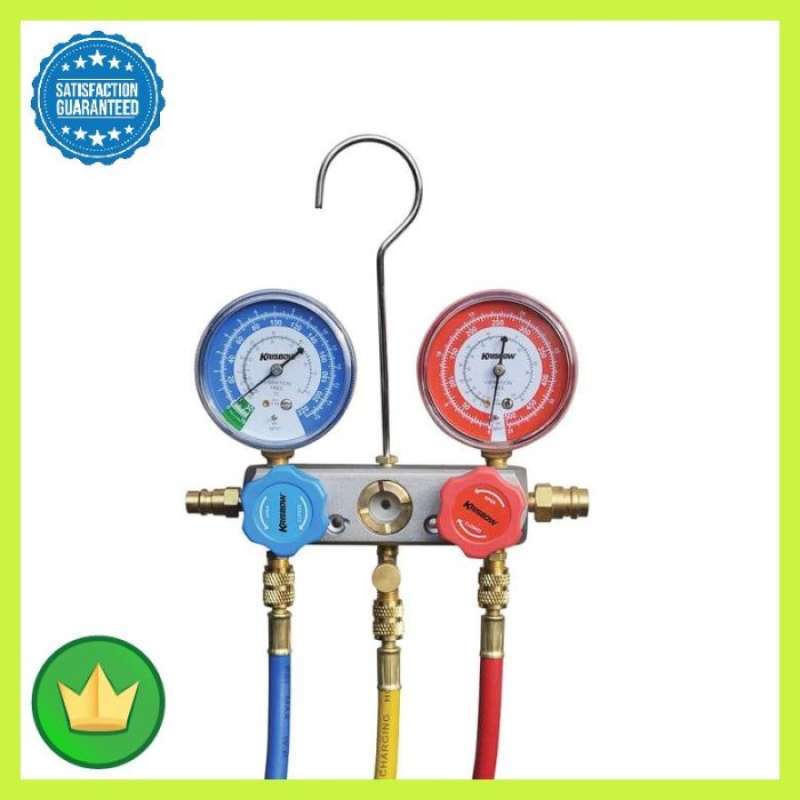 Jual New Set Testing Manifold Untuk Tabung Freon R 134 A 90 Cm Ersr 134 ...