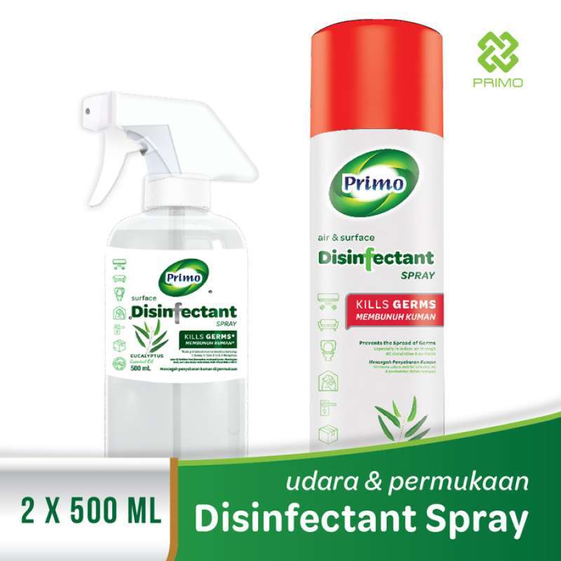 Promo PRIMO Disinfectant Spray Udara & Permukaan Eucalyptus 500 mL x2 ...