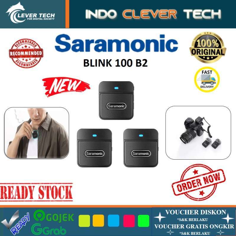 Jual Saramonic Blink 100 B2 Black Ultracompact 2.4GHz Dual-Channel Wireless di Seller Clever ...
