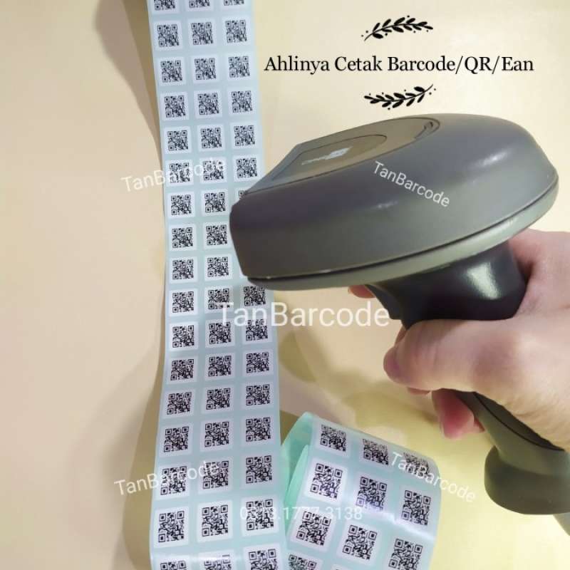 Promo cetak Barcode QR 3x3 waterproof label sticker Diskon 23% di ...