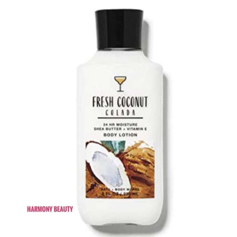 Promo Bath & Body Works Fresh Coconut Colada 24 Hr Moisture Body Lotion ...