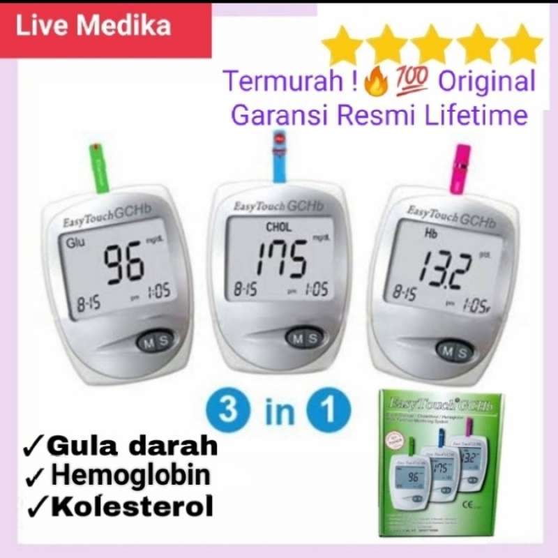 Promo Easytouch Gchb Alat Cek Hemoglobin / Alat Gchb 3In1 / Cek Hb 3In1 ...