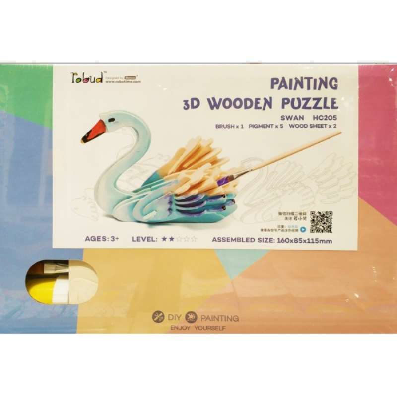 Jual Kkv Mainan Kreativitas Diy Mewarnai Puzzle Kayu 3d Aneka Bentuk Di ...