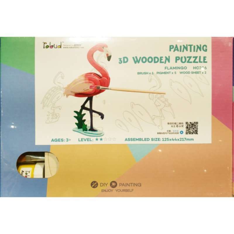 Jual Kkv Mainan Kreativitas Diy Mewarnai Puzzle Kayu 3d Aneka Bentuk Di ...