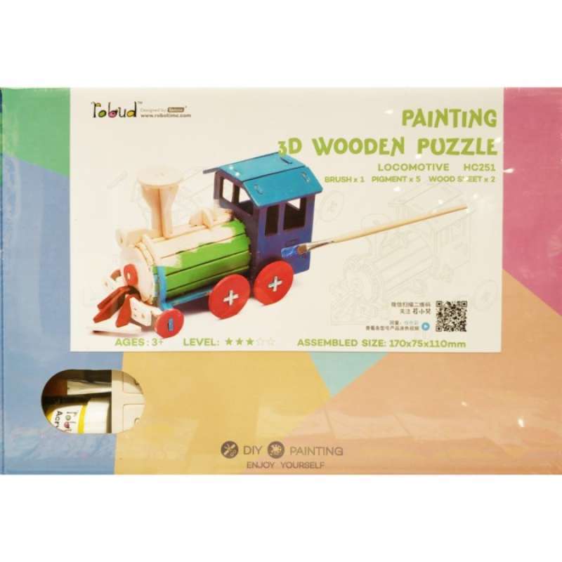 Jual Kkv Mainan Kreativitas Diy Mewarnai Puzzle Kayu 3d Aneka Bentuk Di ...